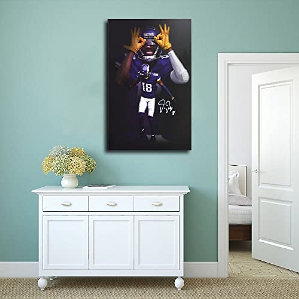 Justin Jefferson Poster Canvas Poster Unframe: 12x18inch(30x45cm)