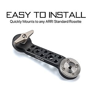 Tilta Rosette Extender Arm Compatible with Any ARRI Standard Rosette Connection | Lightweight, Compatible with RS4 PRO / RS4 / RS3 PRO | TGA-REA