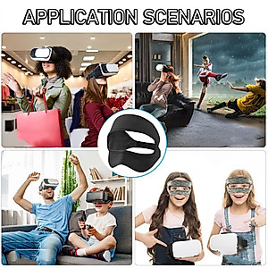 Vr Eye Mask Cover Adjustable Elastic Sweat Band Breathable Washable Facemask Cover VR Accessories for O-culus Quest 2/HTC Vive/ps/Samsung (Color : 2 PCS-A)