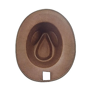 Nicky Bigs Novelties Adult Brown Adventurer Fedora Hat - Mobster Felt Panama Hats - Gatsby Halloween Costume Accessory, Brown, One Size