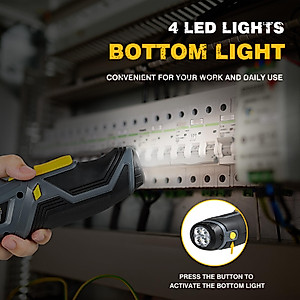 RIDA Cordless Screwdriver 4V Electric Screwdriver Rechargeable Screw Gun Kit w/10+1 Torque & 2 Position Handle, 3 LED work indicator & LED flashlight, 58pcs Accessories and Tool Box New Year presents