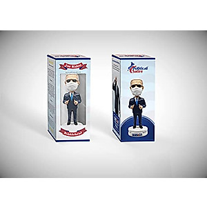 Political Satire Biden Bobblehead - Joe Biden Merchandise 2020 with Face Cover & Aviators - Funny Custom Bobblehead Joe Biden Gifts for Liberals, Democrats - Handmade Biden Decorations - 7.5" Tall