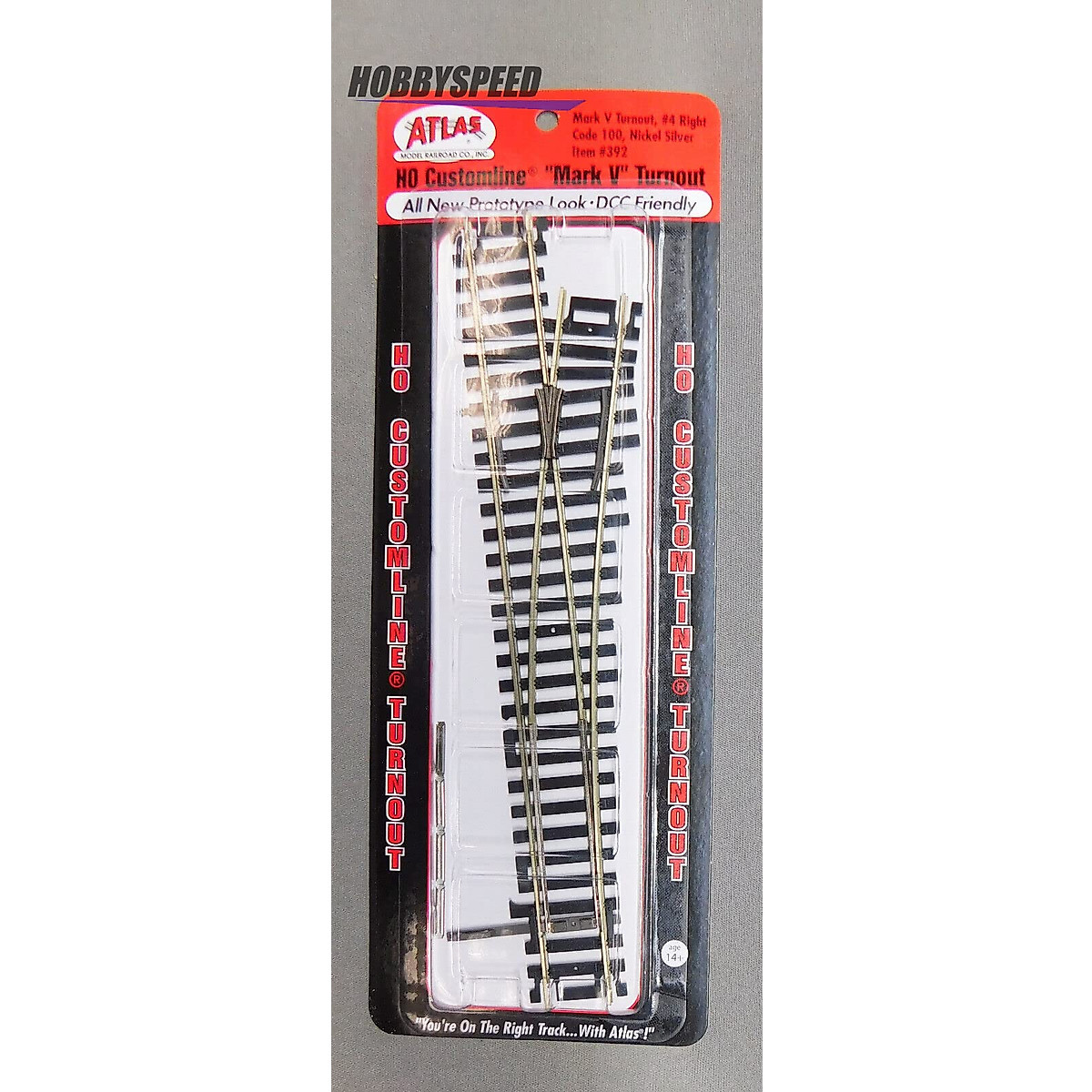 Atlas HO Scale Code 100#4 Mark V RIGHTHAND Turnout