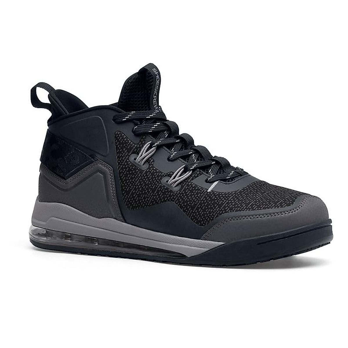 Shoes for Crews Tigon III, Men's, Women's, Unisex Nano Composite Toe (NCT) Slip Resistant Work Shoes, Water Resistant, Black, Men's 13 / Women's 14.5