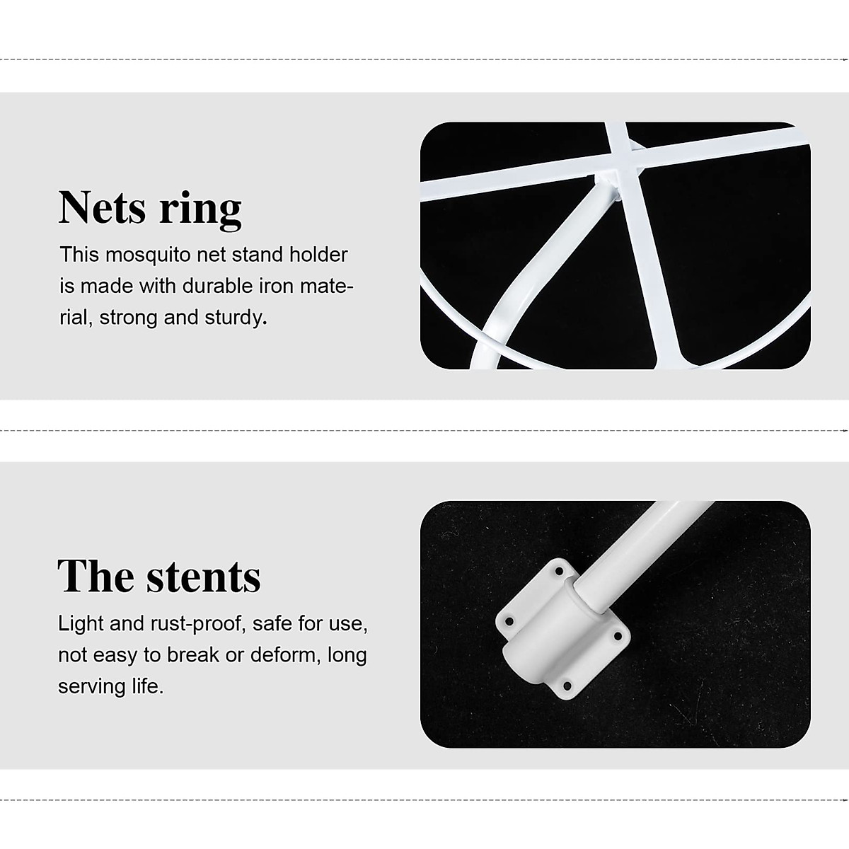 Net Holder Adjustable Net Stand Supporting Bracket Crib Canopy Holder for Nursery Crib Bed Cot