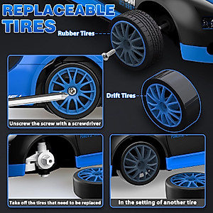 YUAN PLAN RC Drift Car, Mini Drift RC Cars 1:24 RC Car 4WD Drift Racing Car 2.4GHz Remote Control Cars with Headlight for Kids Electric Remote Toy Racing RC Car for 4 5 6 7 8-12 Year Old Kids