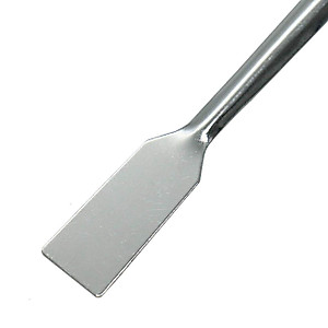 TIHOOD 10PCS 2 in 1 Stainless Steel Lab Spoon Spatula/Laboratory Sampling Spoon Mixing Spatula