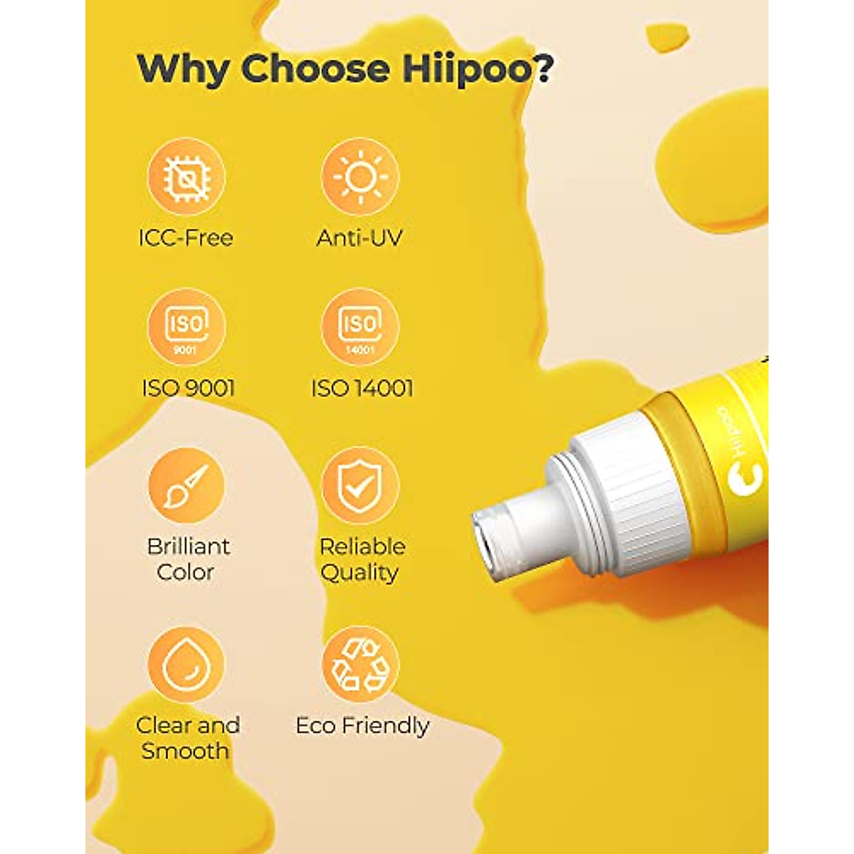 Hiipoo Sublimation Ink for EcoTank Supertank Inkjet Printer ET-2400 ET-2720 ET-2760 ET-2800 ET-2803 ET-2830 ET-4800 ET-3760 ET-2850 ET-7720 ET-15000 /Upgrade Version/Offer Free ICC Printing