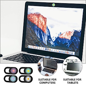 Mobestech 4pcs Camera Privacy Cover Laptop Camera Adhesive Camera Cover Laptop Privacy Cover Web Camera Cover Security Cover Webcam Slider Stickers Phone Camera Covers Ultra Thin Safety Mask