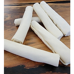 American Made Treat Co - Dog Treats, All Natural Flavor Beef Rawhide Chip Rolls, Puppies to Seniors, Dental Dog Bone Alternative - 5” Rolls -22 Pack