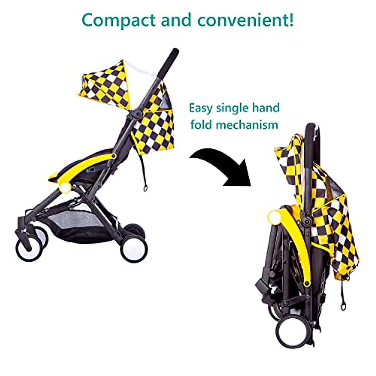 Mia Moda Enzo Urban Stroller, Yellow