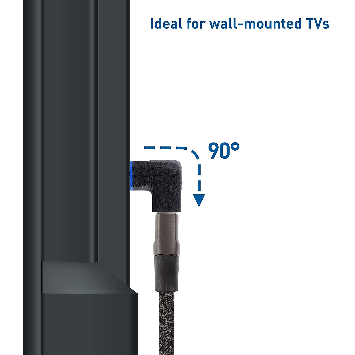 Cable Matters Combo-Pack 8K@60Hz Right Angle HDMI 2.1 Adapters with HDR (8K HDMI Right Angle Adapter / 4K@240Hz HDMI 90 Degree Adapter / 270 Degree and 90 Degree HDMI Adapter) in Black
