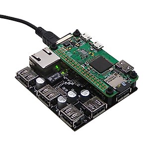 MakerSpot 5-Port Stackable USB Docking Hub for Raspberry Pi Zero V1.3 (with Camera Connector) and Pi Zero W/2W (with Bluetooth & WiFi)