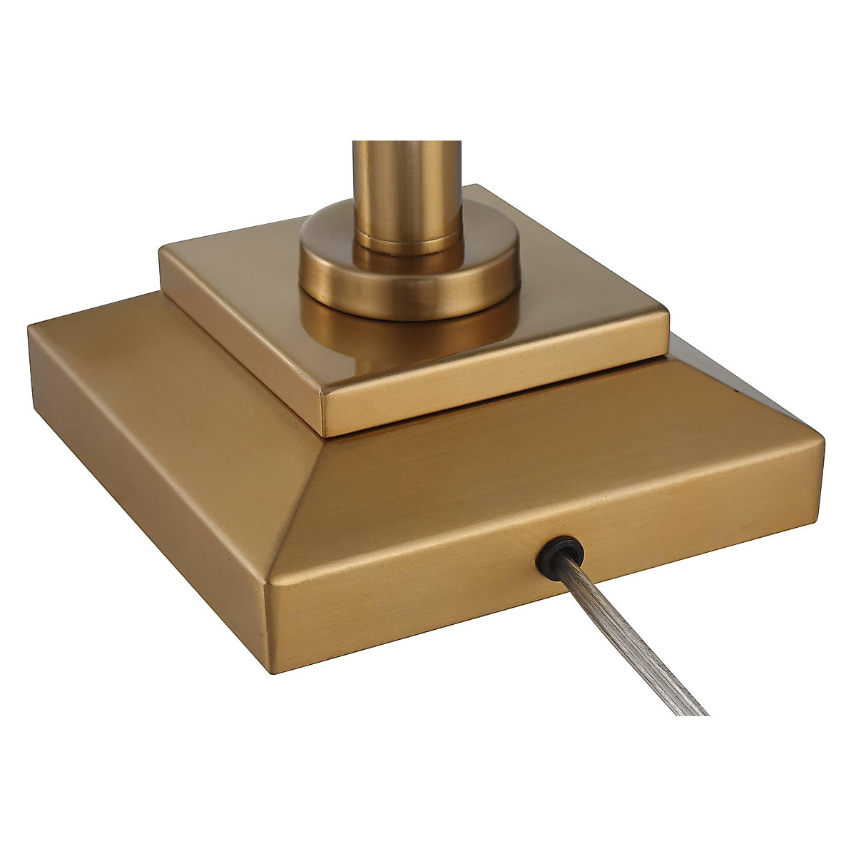 Possini Euro Design Camber Workstation Warm Gold Swing Arm Desk Lamp with Outlet and USB Port