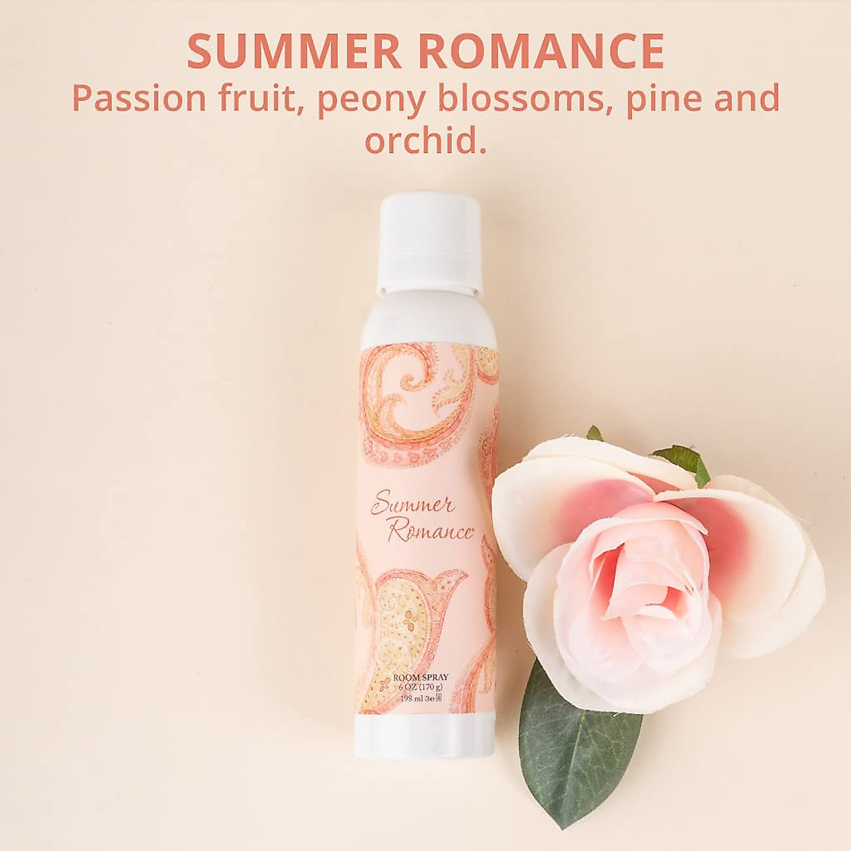 WILLOWBROOK | Fresh Scents Scented Non-Aerosol Room Spray | Summer Romance | Air Freshener for Odor Elimination | Single, 6 oz | Long Lasting Home Fragrance