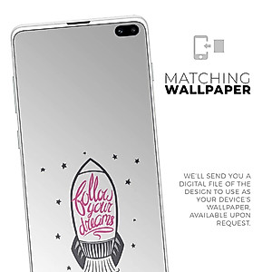 DesignSkinz Follow Your Dreams Protective Vinyl Decal Wrap Skin Cover Compatible with The Samsung Galaxy S20 (Screen Trim & Back Glass Skin)