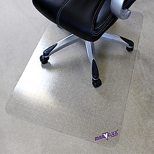Marvelux 36" x 48" Heavy Duty Polycarbonate Office Chair Mat for Low, Standard and Medium Pile Carpeted Floors | Rectangular Transparent Carpet Protector | Shipped Flat | Multiple Sizes