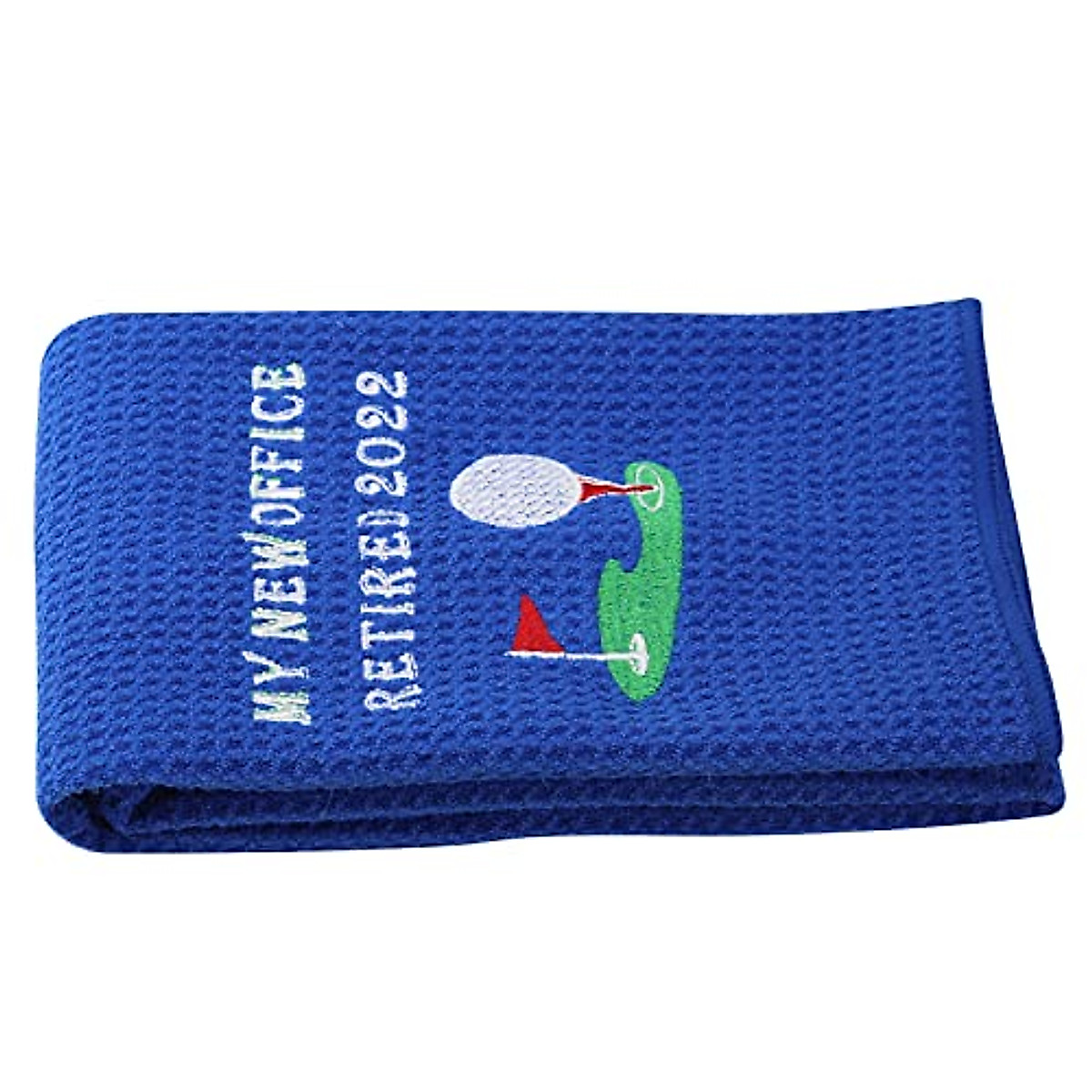 PXTIDY Office Retired Gift Retirement Golf Towel My New Office Retired 2022 Retired Queen Gift Retirement Party Gift 2022 Retirement Golf Towel Colleagues Golf Towel Gift (Blue)