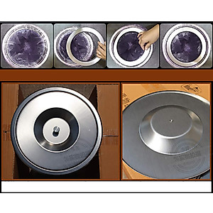 iDili 8L Kitchen Cabinet Countertop Built-in Stainless Steel Trash Can, Flush Recessed Dustbin Eco-Friendly Hidden Embedded Trash Bin