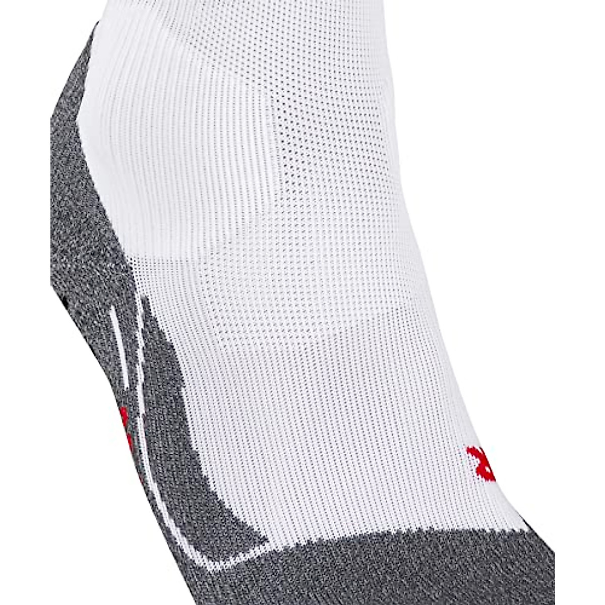 FALKE Unisex 4 GRIP Stabilizing Athletic Socks, Mid Calf, Compression Sock, Light Weight, Breathable Quick Dry, Nylon, White (White 2029), 10.5-11.5, 1 Pair