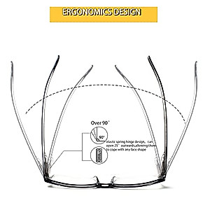 Kerecsen READING GLASSES 4 Pack Spring Hinge Comfort Readers Plastic Includes Sun Readers (4 Pack Black, 1.25)
