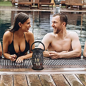 Margaritaville Tiki Torch - Waterproof Bluetooth Speaker, Portable Party Speaker with Flickering LED Lights, Perfect for Travel, Parties, Yards, and Pools