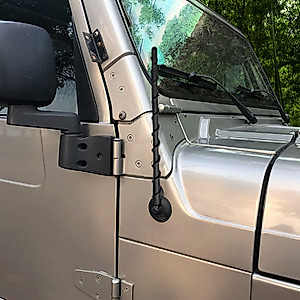 7 inch Spiral Antenna, Flexible Rubber Antenna Replacement, Waterproof PVC Rubber, Designed for Optimized FM/AM Reception