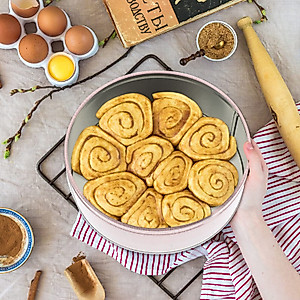 Decorative Cookie Tins Round Metal Cookie Tin with Lid Empty Gift Tin Decorative Nesting Tin Tinplate Container for Holiday Party Favors Treats Biscuits Cookie Gift Tins