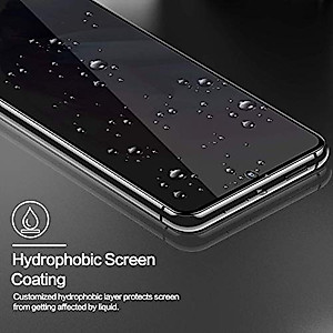 [2 Pack] Galaxy S21 Privacy Screen Protector Tempered Glass, YWXTW Anti-Spy Black Screen Protector for Samsung Galaxy S21 5G 6.2 Inch 2021, Easy Installation 9H Hardness Anti-Scratch Bubble Free [Don’t Support Fingerprint Unlock]