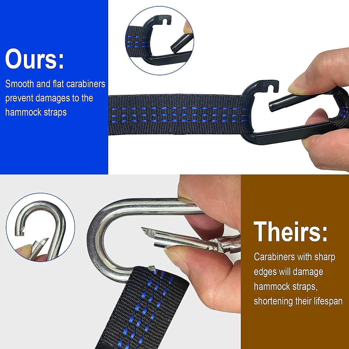 Beastron Premium Camping Hammock - Double Hiking Hammock with Tree Straps - Extra Large with Portable Travel Backpacking