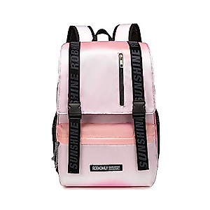 Robhomily Backpack for Teen Girls Middle School Backpack Pink Spacious Lightweight Bookbags Travel Casual Daypack Laptop Backpacks for Teenage Girl Women