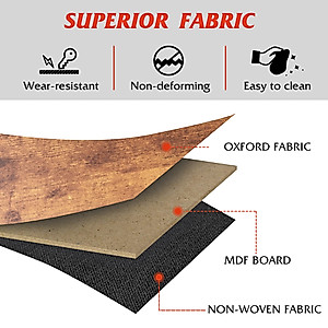 WLIVE 6 Drawer Dresser for Bedroom, Fabric Double Dresser, Storage Tower with Fabric Bins, Chest of Drawers for Closet, Living Room, Hallway, Rustic Brown Wood Grain Print