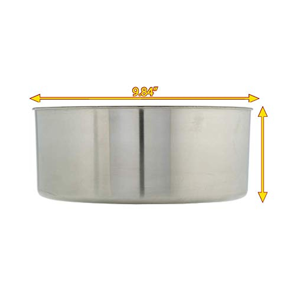 Slopper Stopper Dripless Water Bowls - Stainless Steel Bowl Unit - for Large Breed Dogs 51-85 Lbs, 9.84” Dia, 1 Gallon Capacity