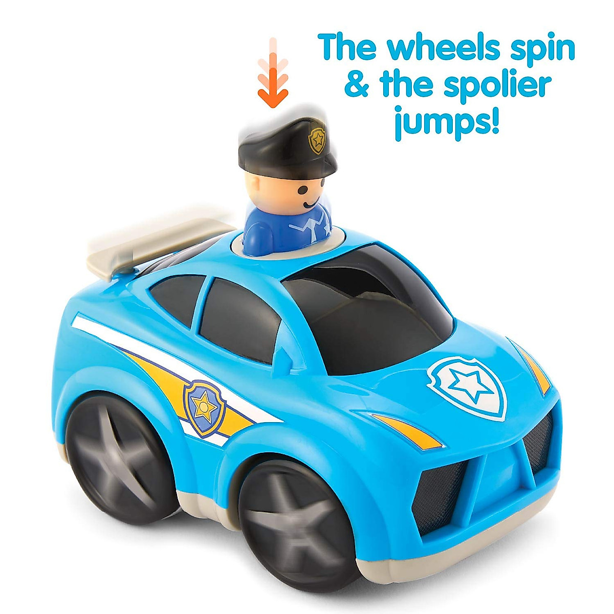 Kidoozie Press ‘n Zoom Police Car - Developmental Activity Toy for Toddlers Ages 12 Months and Older - Great for Fine Motor Skills and Visual Development!