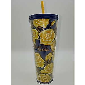 Starbucks Yellow Rose of Texas Plastic 24oz Cold Cup