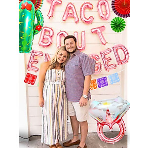 JeVenis Taco bout Engaged Banner Decoration Taco bout Love Engagement Decoration Taco Engagement Backdrop Mexican Wedding Bridal Shower Decoration