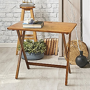 PRESTO PRODUCTS COMPANY American Trails Arizona Folding Table with Solid Red Oak,Warm Brown