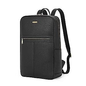 CHOLISS Laptop Backpack for Women&Men,15.6" Computer Backpack,Retro Vegan Leather Travel Work College Bag Durable Daypack