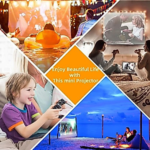 Mini Projector with WiFi, Portable Projector for Cartoon, Kids Gift Suit for Dark Enviroment to Use