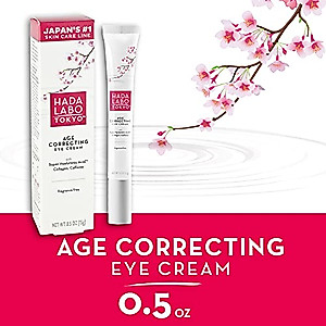 Hada Labo Tokyo Age Correcting Eye Cream, Ivory, Fragrance free, 0.5 Ounce, 1802