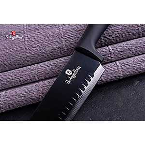 Berlinger Haus 11 Piece Knife Set, Eco Friendly Knives Set for Kitchen, Cooking Knives with Ergonomic Handles, Sharp Cutting Stainless Steel Chef Knife Set, Black
