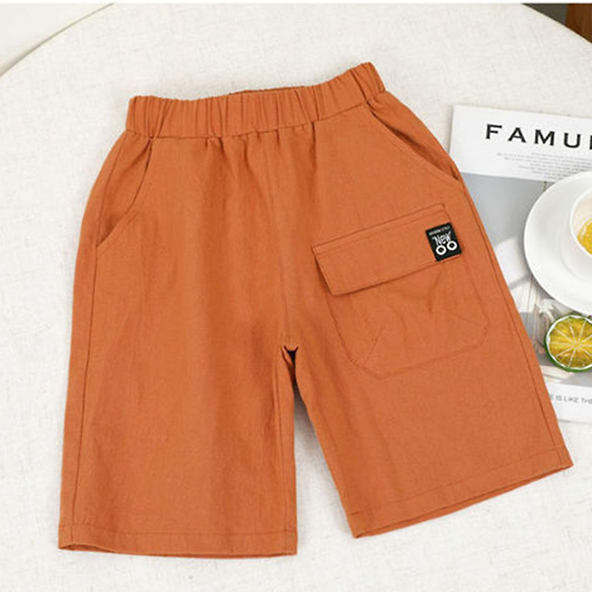 Toddler Boy New Active Shorts Casual Shorts Kids Breathable Fashion Elastic Waist with Drawstring Pull on Shorts Summer Wear Newborn Boy Outfits Western Baby Boy Clothes(A4-Red,4-5 Years)