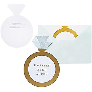 C.R. Gibson Handmade Engagement and Wedding Cards, Assorted 3pc, 5'' x 7''