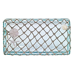 Avanti Linens - Decorative Tray, Resin Countertop Organizer, Beach Inspired Bathroom Accessories (Seaglass Collection)