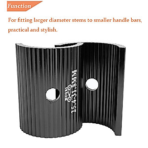 Saipe 1Pair Bike Handlebar Shim Bicycle Handlebar Stem Shim Handle Bar Adapter Reducer Aluminum Alloy Clamp Spacer Conversion Shims 25.4 to 31.8 MM Cycling Parts Components