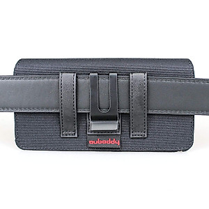 aubaddy Nylon Dual Phone Holster Pouch Case for 2 Phones, Fit for iPhone 15 14 13 12 11 Pro Max Series, iPhone 15 14 8 7 6s 6 Plus Series, Samsung Galaxy S23 S22 S21 Ultra Plus FE, Google Pixel 7 6