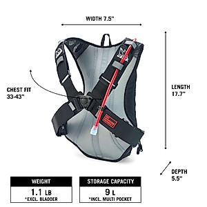 USWE Outlander Hydration Pack, Hydration Backpack with Water Bladder Included - Backpack for Cycling, MTB, Trail Running & More (9L, Yellow)