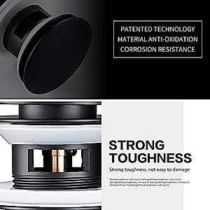 LMMDDP Matte Brass Black Bathroom Basin Sink Up Drainage Round Easy To Clean Bathroom Hotel Sink