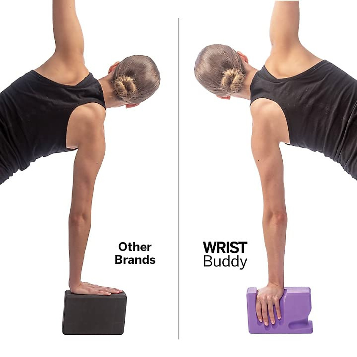 WRIST BUDDY® Yoga Blocks | Engineered to Reduce Wrist Pain, Enhance Wrist Comfort and Grip Strength on the Blocks | Best Performance Block | EVA Foam Blocks Yoga Accessories Set | Great Summer Gifts