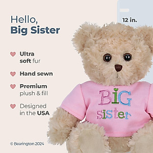 Bearington Ima Big Sister Teddy Bear, 12 Inch Big Sister Stuffed Animal